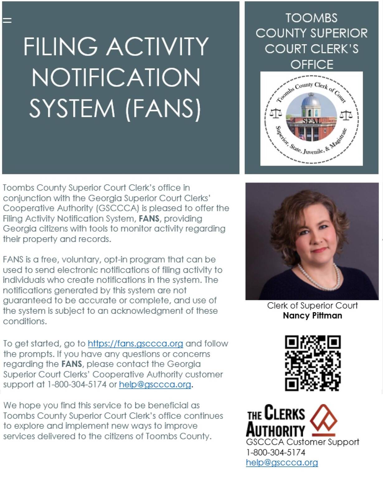 CLERK OF COURT – Toombs County Commission